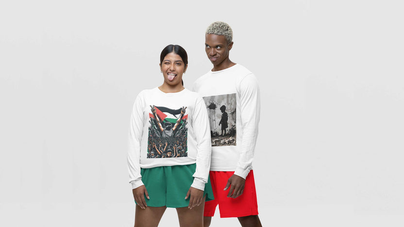 Women’s Free Palestine Long Sleeve Shirts USA | Wear the Message – Free ...